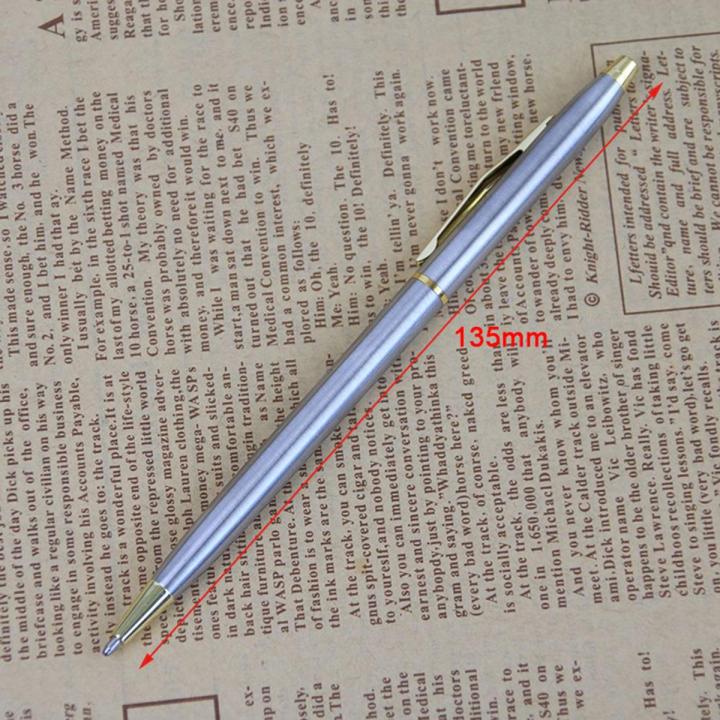 Stainless Steel New Ink Blue Biro Fine Rod Ballpoint Pen | Daraz.com.bd