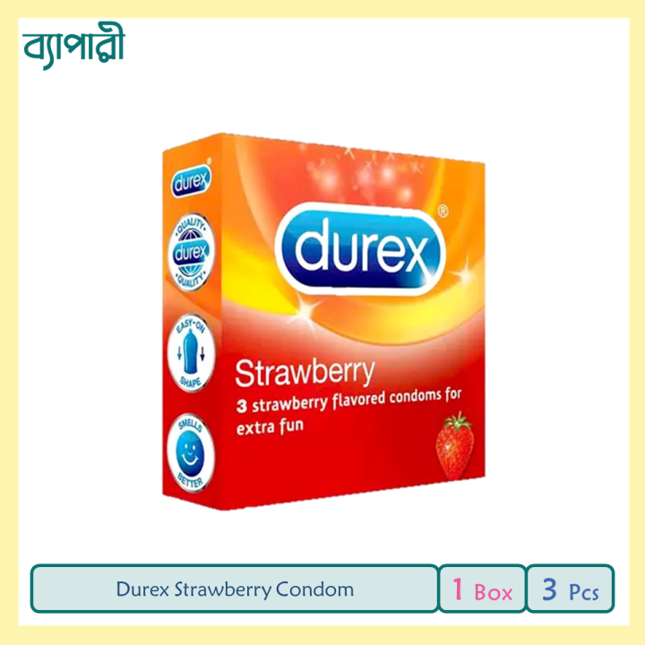 Durex Strawberry 1 Pack (3 Pcs) BDS | Daraz.com.bd