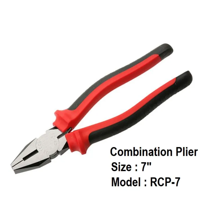 ROYAL 7" Combination Pliers (180mm) CR-V TPR Handle Model: RCP-7 ...