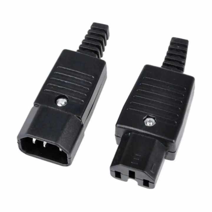 250V 10A Rewireable IEC BX-09 BX-10 Male Female Inline Socket & Plug ...