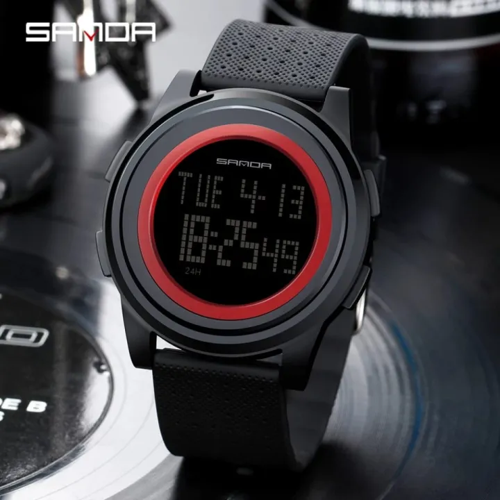 Sanda 337 Sports Waterproof Digital Watch for men Black | Daraz.com.bd