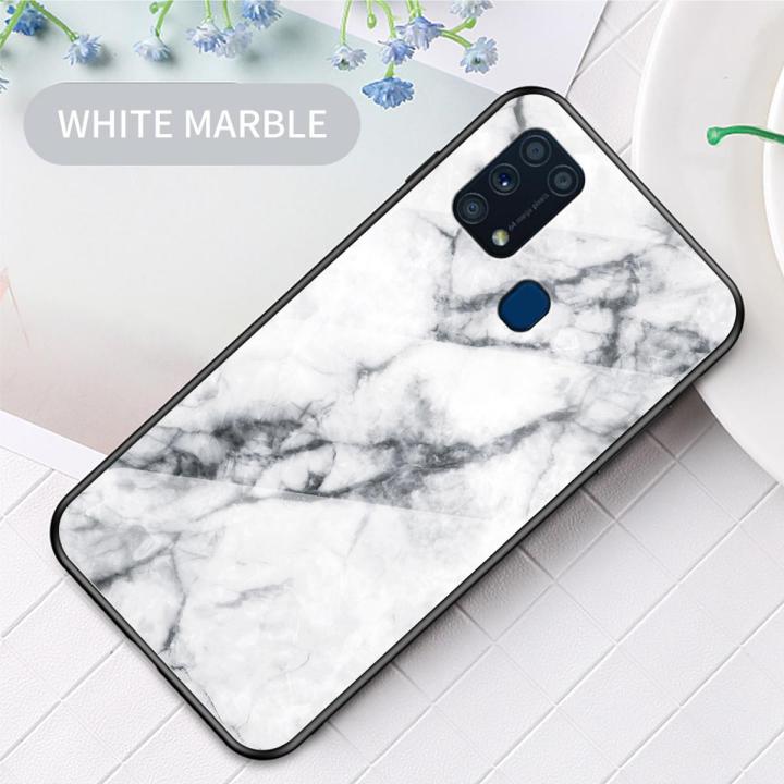 Case for Samsung Galaxy M31 Tempered Glass Protective Layer on the Back ...