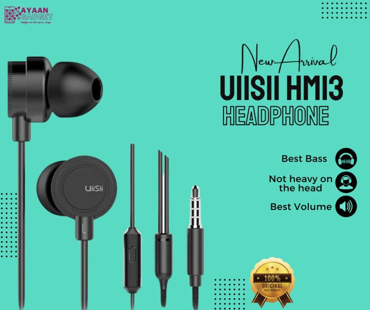 UiiSii HM13 Deep Bass Good Treble Earphones With Pouch Bag - Headphone ...