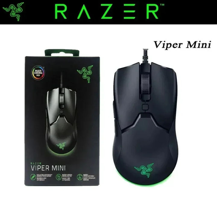 Razer Viper mini gaming mouse ultra-lightweight design Chroma RGB light ...