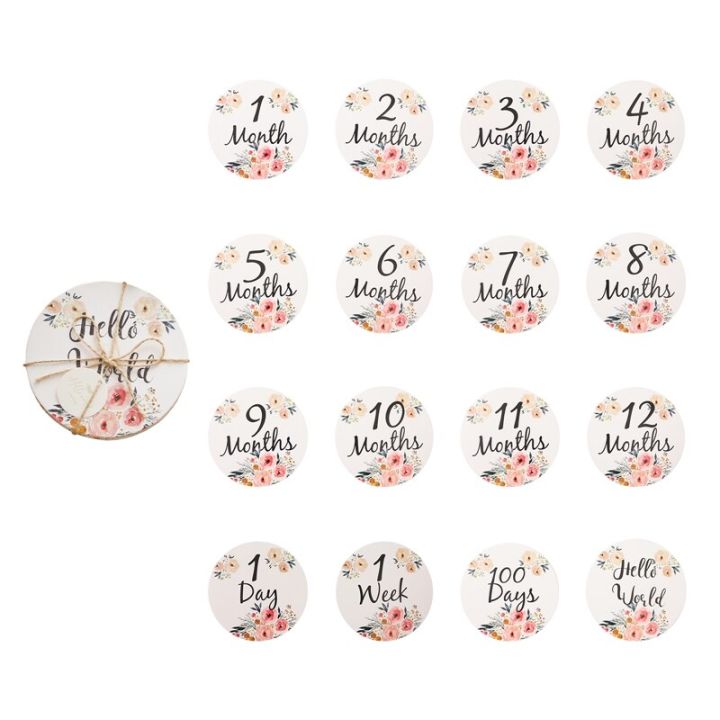 12Pcs/Set Baby Milestone Number Newborn Baby Engraved Age Photography ...