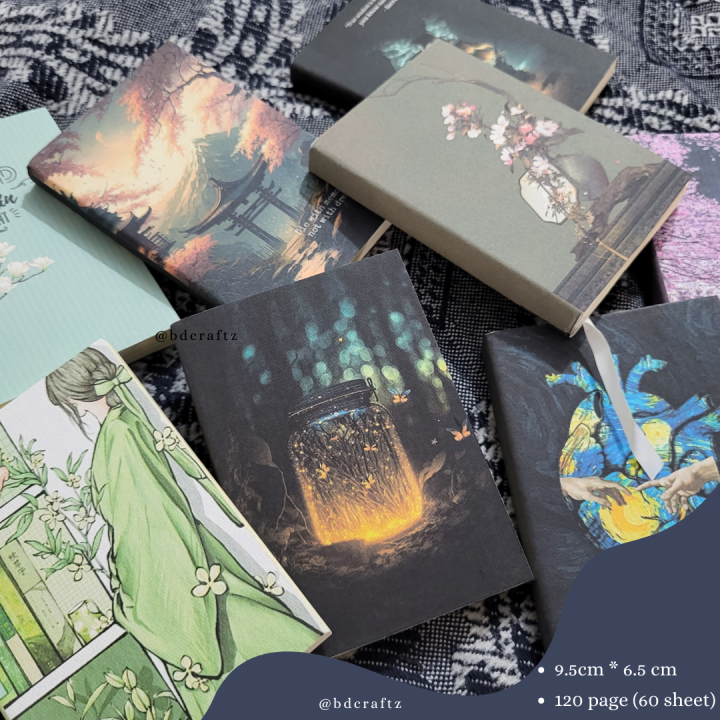 Aesthetic Mini Notebook (3.9"*2.6")-120page) | Daraz.com.bd