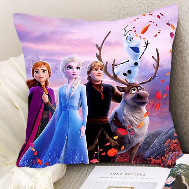 Disney Elsa Princess Kids Pillow Cases on Bed Sofa Car Decorative Nap ...