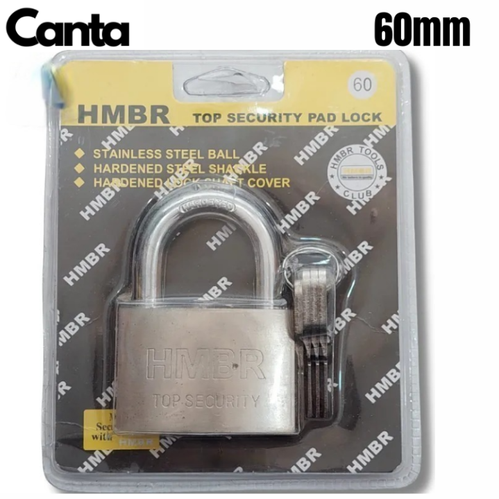 60mm Padlock With 4 Keys Top Security Lock HMBR | Daraz.com.bd