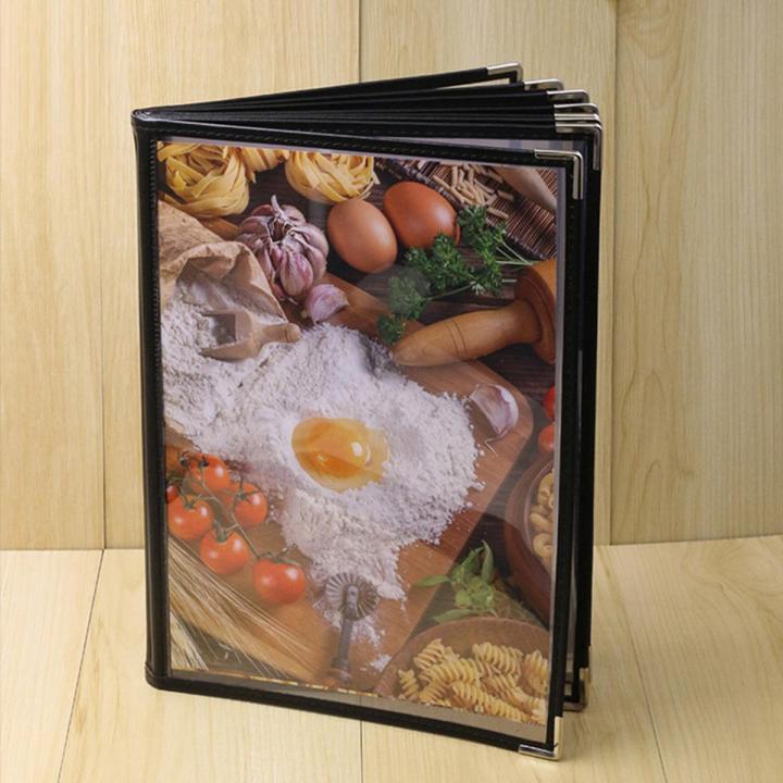 pvc menu holder-1 * Menu Cover 8 Pages 16 View-Transparent & black ...