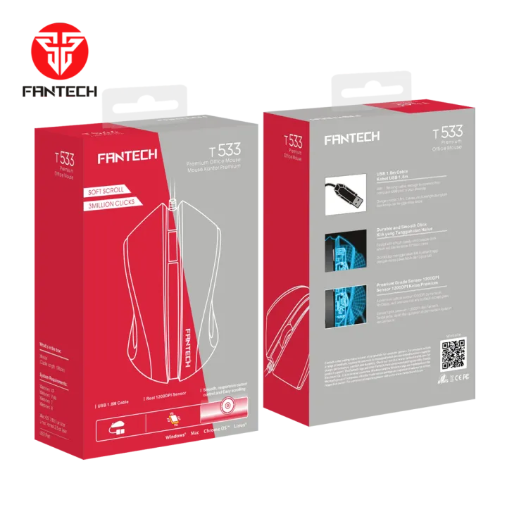Fantech T533 Wired Premium Office Mouse | Daraz.com.bd