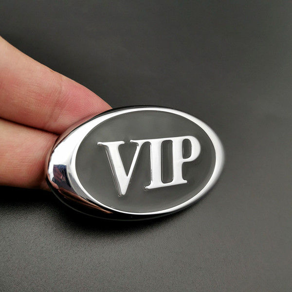 Car VIP Metal Logo For Car Bike Decoration | Daraz.com.bd