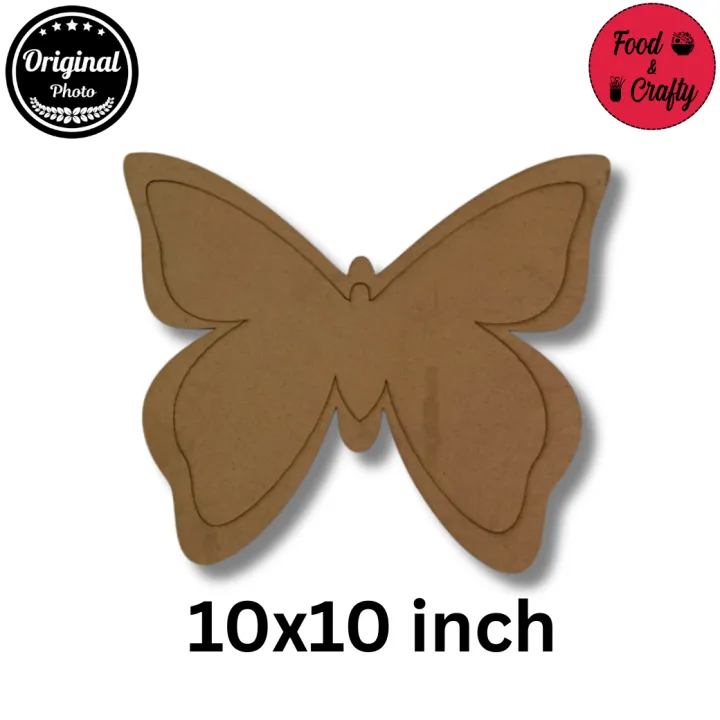 Butterfly Round Cut Out 1 pic Marked Wooden MDF Boards Art and Craft ...