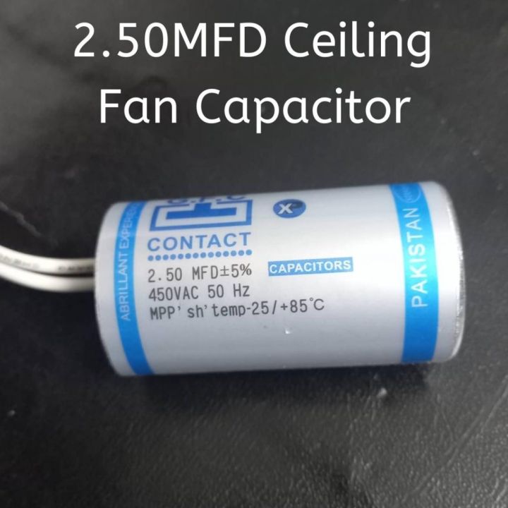 2.5 MFD Ceiling Fan Capacitor Industrial Electric Fan Capacitor 2.5uF ...