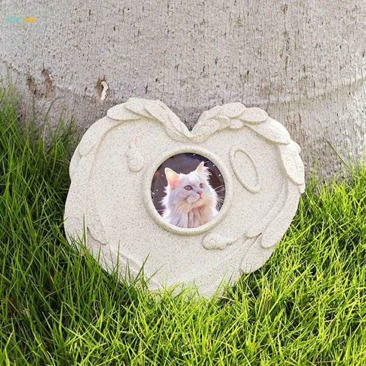 Cat Headstone with Picture Slot Stone for Garden Patio Yard | Daraz.com.bd