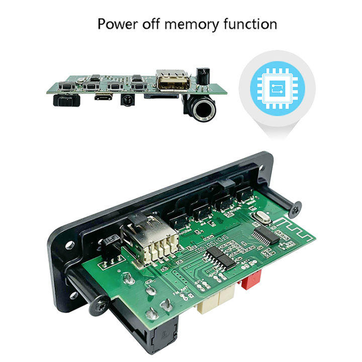 10W 6W Bluetooth Amplifier MP3 Decoder Board Microphone Car Mp3 Player ...