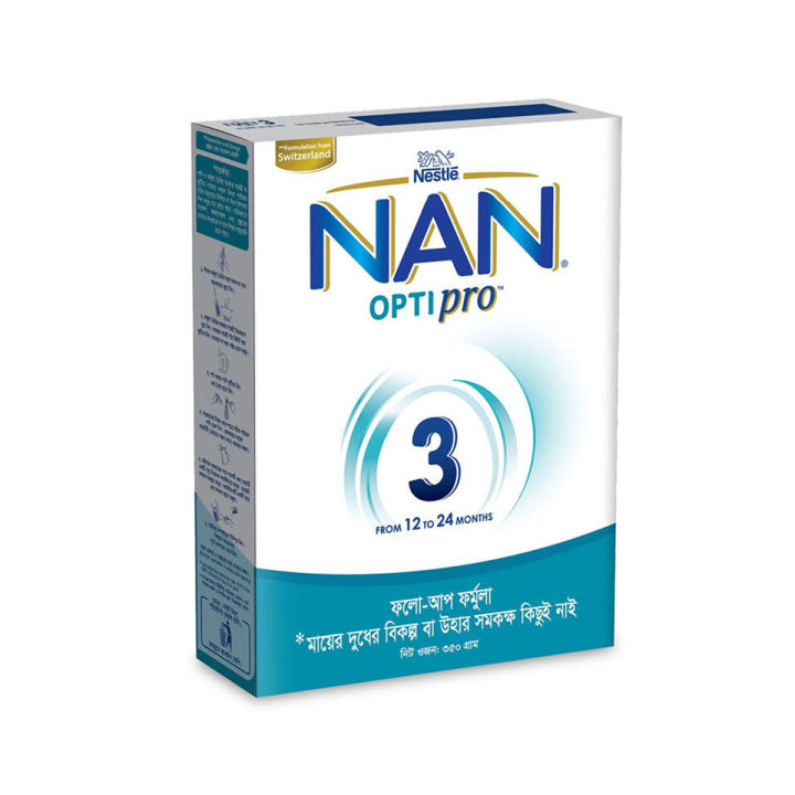 NAN OPTIPRO 3 Follow up Formula Baby Milk Powder (1-2 Years) 350g BiB ...