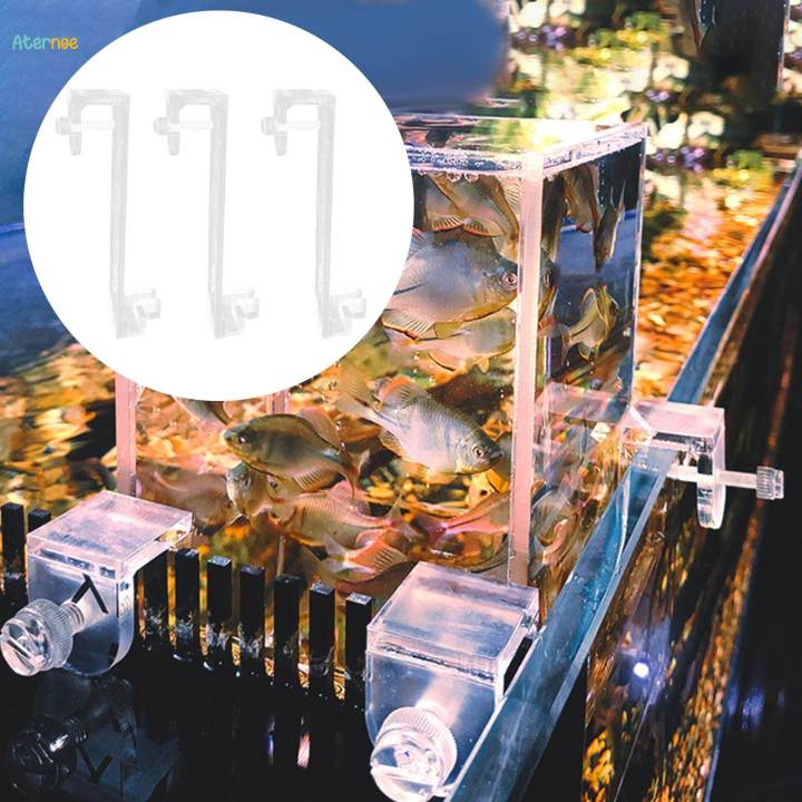 3x Negative Pressure Fish Tank Bracket Clear Landscaping Aquarium ...