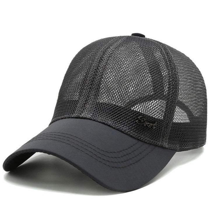 New Mesh Qucik Dry Men Baseball Cap Summer Outdoor Golf Hiking Sun Hats ...