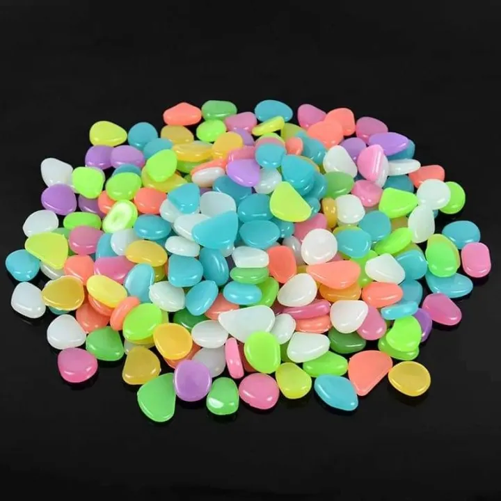 Radium Stone Colorful Luminous Glowing Pebbles 100 pes | Daraz.com.bd