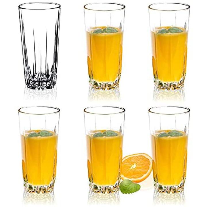 Water Glass / Drinking Glass / Kacher Glass 6 Pcs Glass Set- N50T ...