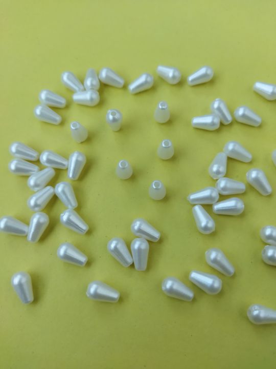Pearl Beads - Drop Shape/Rice Beads (Laaw Puti )- For making ...
