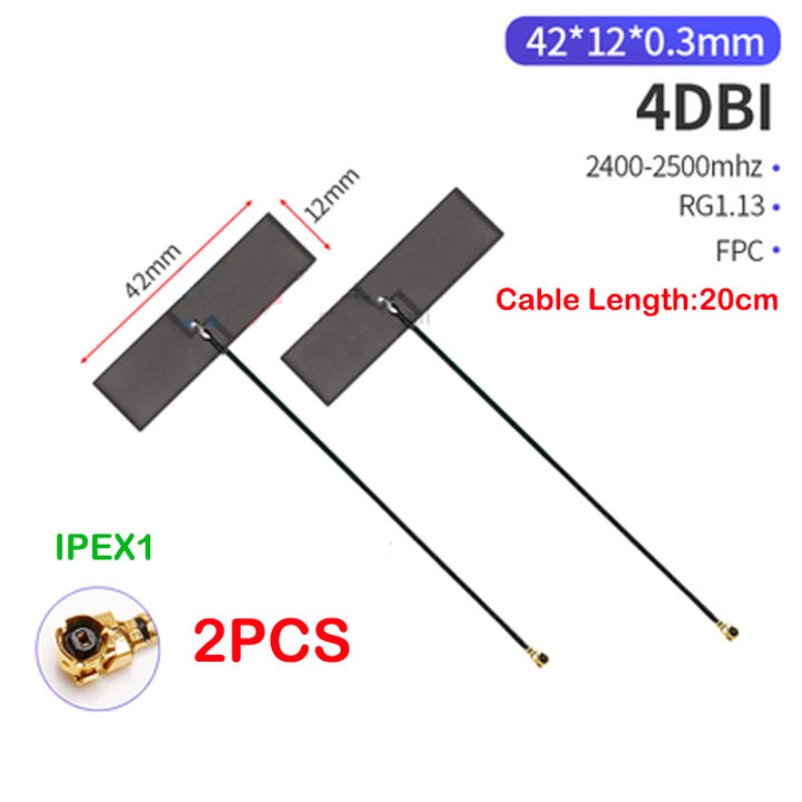 HeYang eoth 2pcs iot wifi Antenna 5.8 Ghz 2.4ghz Dual Band Built in FPC ...