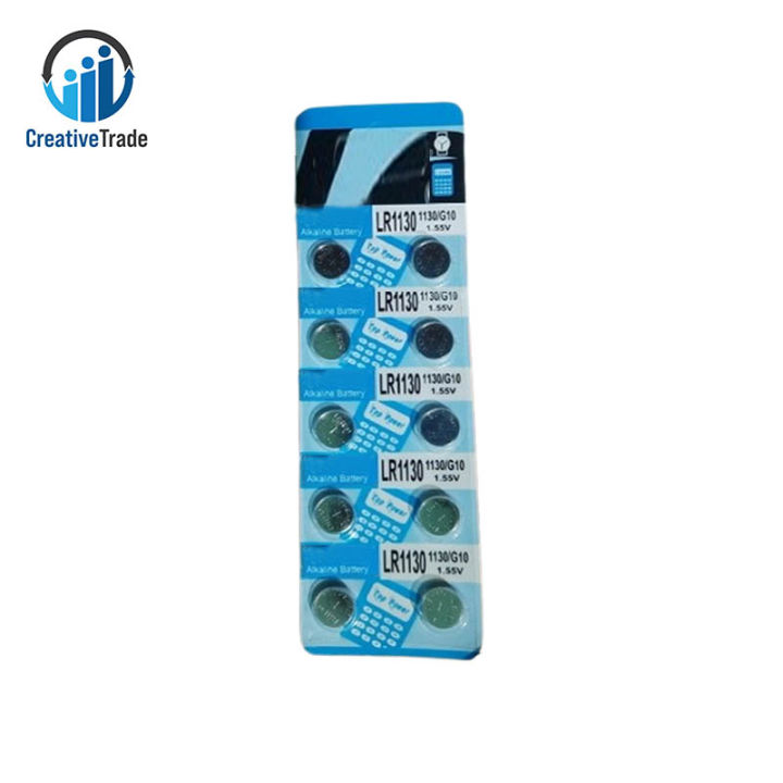 LR 1130, AG10, LR1131, LR54, SR1130, SR1130SW Alkaline Button Cell ...