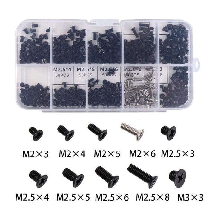 500Pcs Self Tapping M2 M2.5 M3 Laptop Screws Set Universal Looseness ...