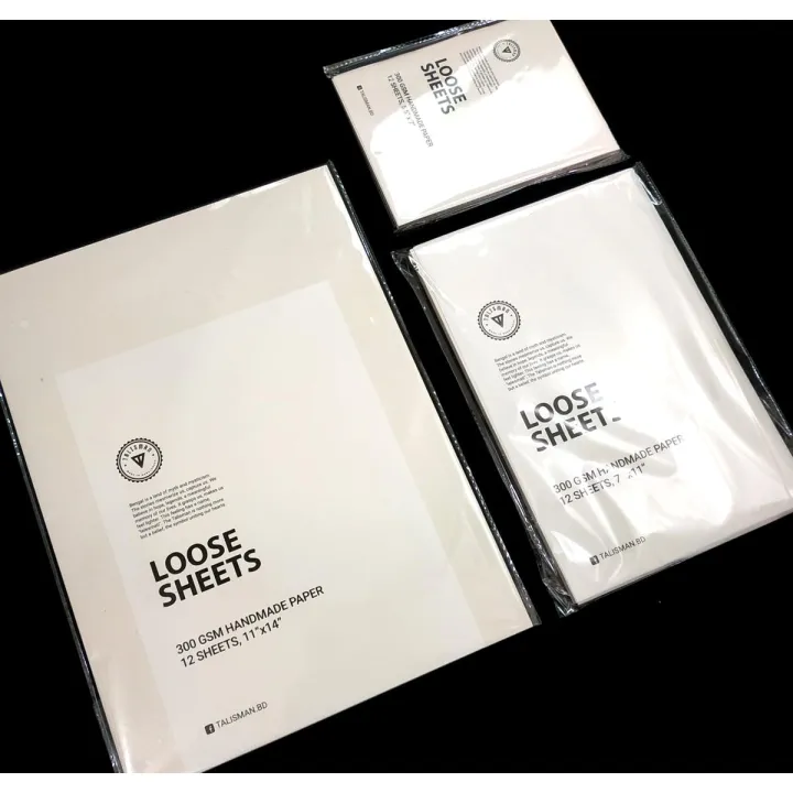 Medium Size 300gsm Handmade Paper Loose Sheets (Watercolor Sheets ...