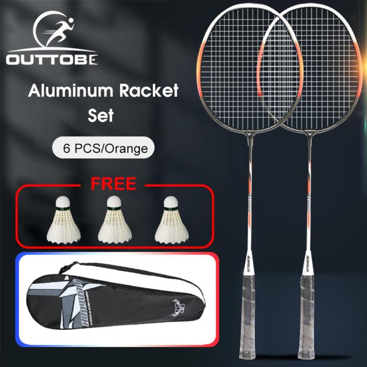 Outtobe Badminton Racket 6PCS Badminton Racket Set Sports Fitness ...
