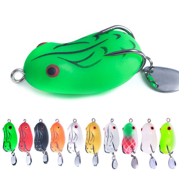 Frog Luya Fake Bait Sequined Double Hook Cross-Border Luminous Thunder ...