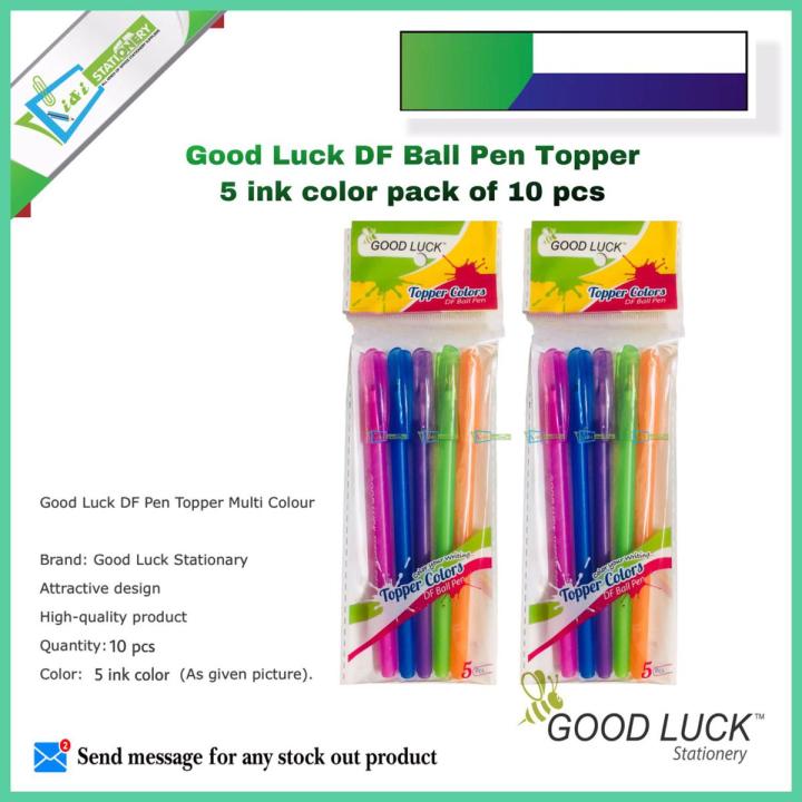 Good Luck DF Topper Ball Pen 5 ink Colors Pack of 10pcs | Daraz.com.bd