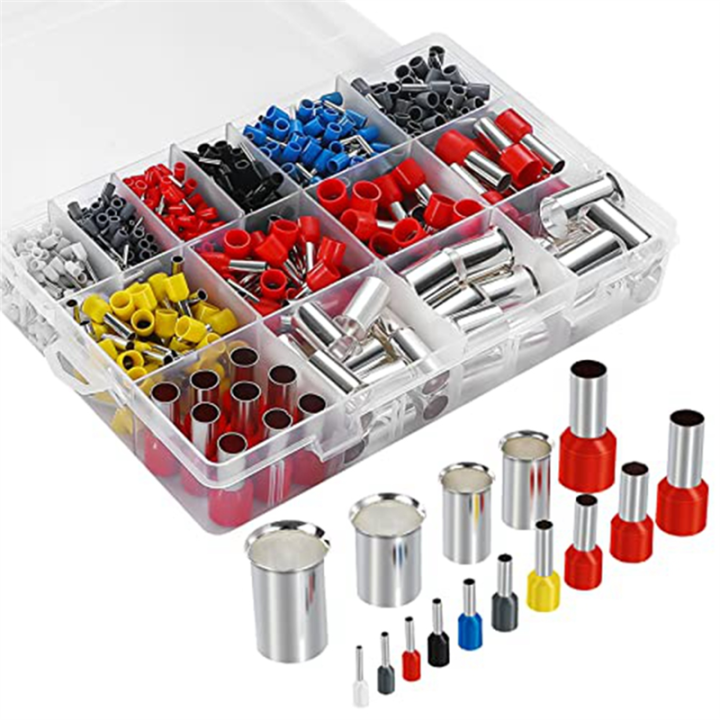Wire Terminals 900pcs Wire Ferrule Terminals Kit - 8 Types AWG 22-7 ...