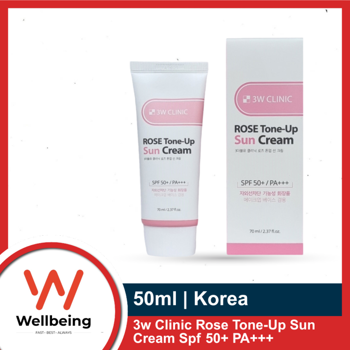 3w Clinic Rose Tone-Up Sun Cream Spf 50+ PA+++ 70ml | Korea | Daraz.com.bd