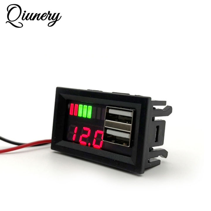 Led Digital Display Voltmeter Mini Voltage Meter Lead-acid Battery Dc ...