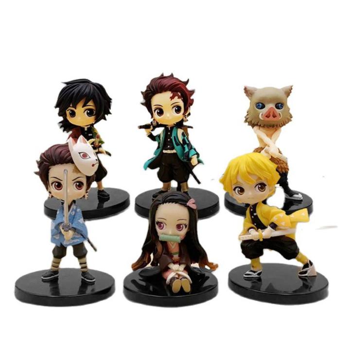 NEW 2Nd Generation 6Pcs/Set Demon Slayer Anime Cartoon Action Figure ...