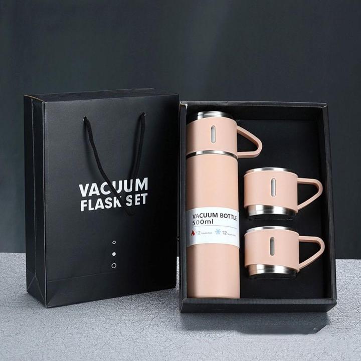 3 In 1 Vacuum Insulated Thermal Flask Set With Cup Set - NR Mart-2024 ...