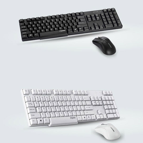 Rapoo 1800 2.4G Computers Keyboard Mouse PC Keyboard Mouse | Daraz.com.bd