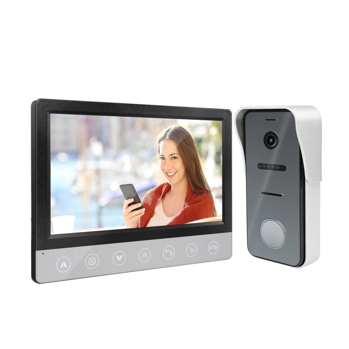 Wired Video Intercom System 7-inch Video Doorbell Phone System Video ...