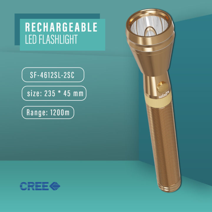 Sanford SF-4612SL-2SC Rechargeable LED Flashlight Aircraft Grad ...