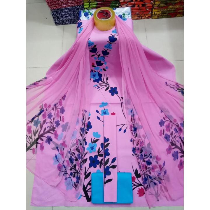 Eid And Boishakhi Unique Collection Cotton Unstitched Afsan Print Three ...