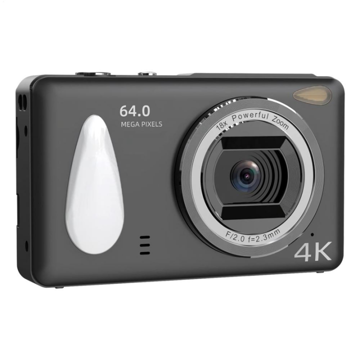 HD 4K Compact Digital Camera 2.4 Inch IPS Screen 18X Zoom Anti-Shake ...
