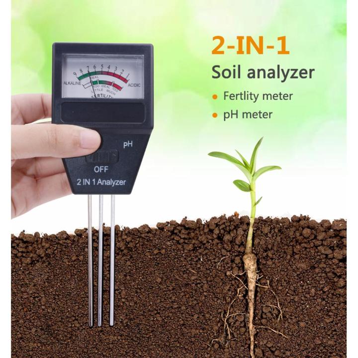 YIERYI 2 in 1 Soil PH Meter & Fertilizer Tester with 3 Probes Ideal ...