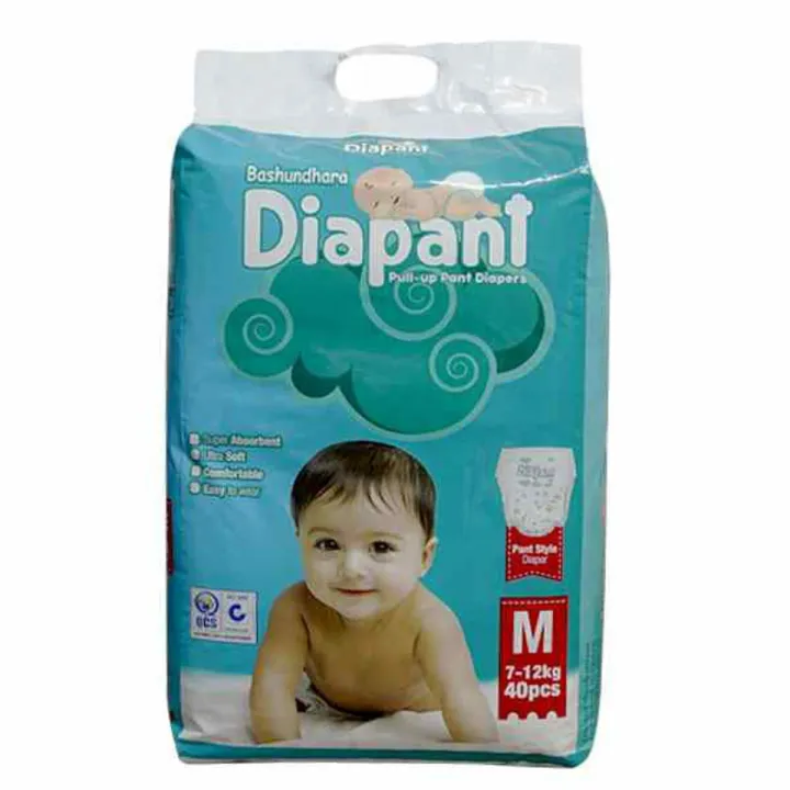 Bashundhara Diapant-Standard Series (M)- 7-12 kg- 40 pcs | Daraz.com.bd