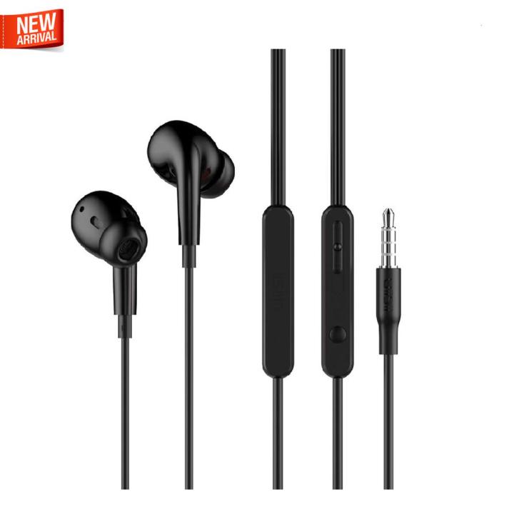 UiiSii UX Wired In-Ear Dynamic Headset with Mic - Black | Daraz.com.bd