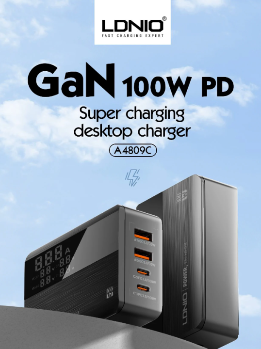 Ldnio 100W GAN Super Fast Charger A4809C | Daraz.com.bd