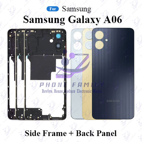 For Samsung Galaxy A06 Full Body Housing (Side Frame + Back Panel ...