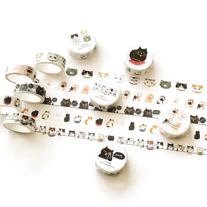 RHS Online Cute Cat Series Kitten Washi Tape Masking Tapes Decorative ...