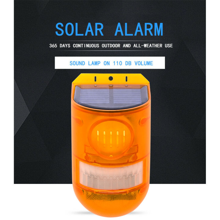 Solar Alarm Light Wireless IP65 Motion Sensor Outdoor Garden Security ...