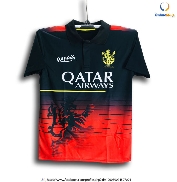 Royal Challengers Bangalore Premium IPL Jersey For Men - RCB Half ...